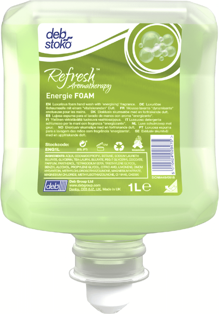 Skumtvål Deb Refresh Azure FOAM 1 liter